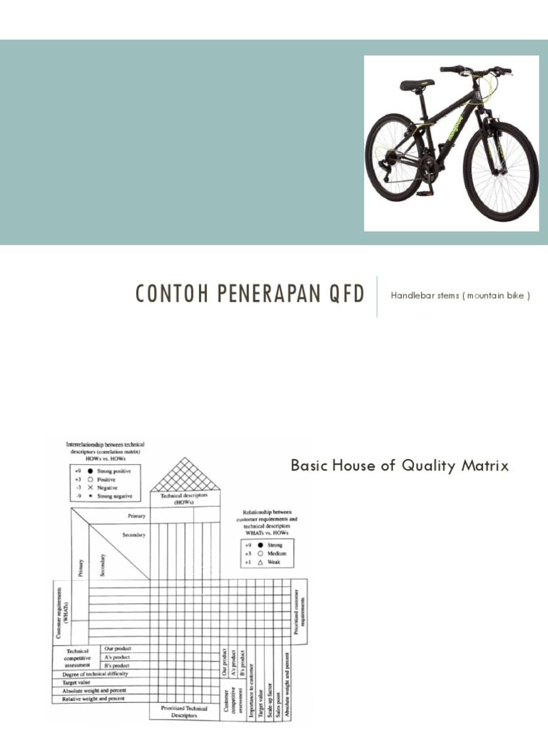 Contoh Penerapan QFD Handlebar Stems | PDF | Bisnis | Komputer