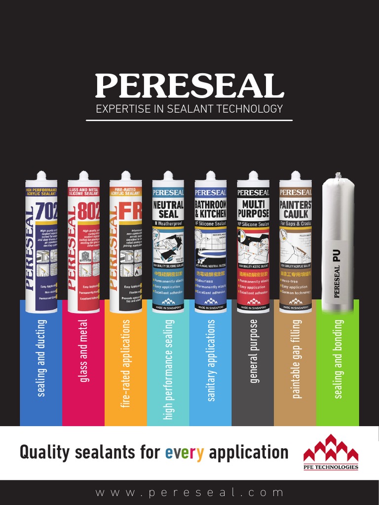 Pereseal Catalogue | PDF | Silicone | Secondary Sector Of The Economy