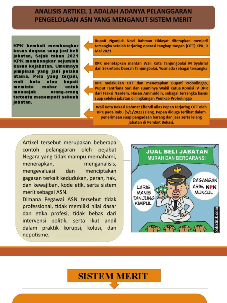 Analisa Artikel Jual Beli Jabatan | PDF