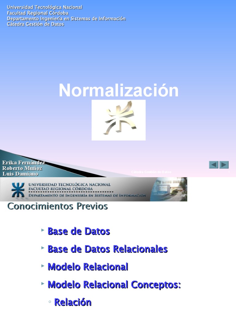2.NORMALIZACION (Power Point) | Descargar gratis PDF | Base de datos relacional | Bases de datos