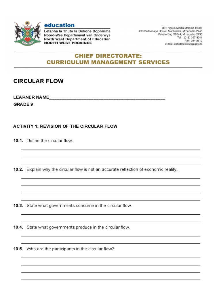Revision Circular Flow | PDF | Labour Economics | Market (Economics)