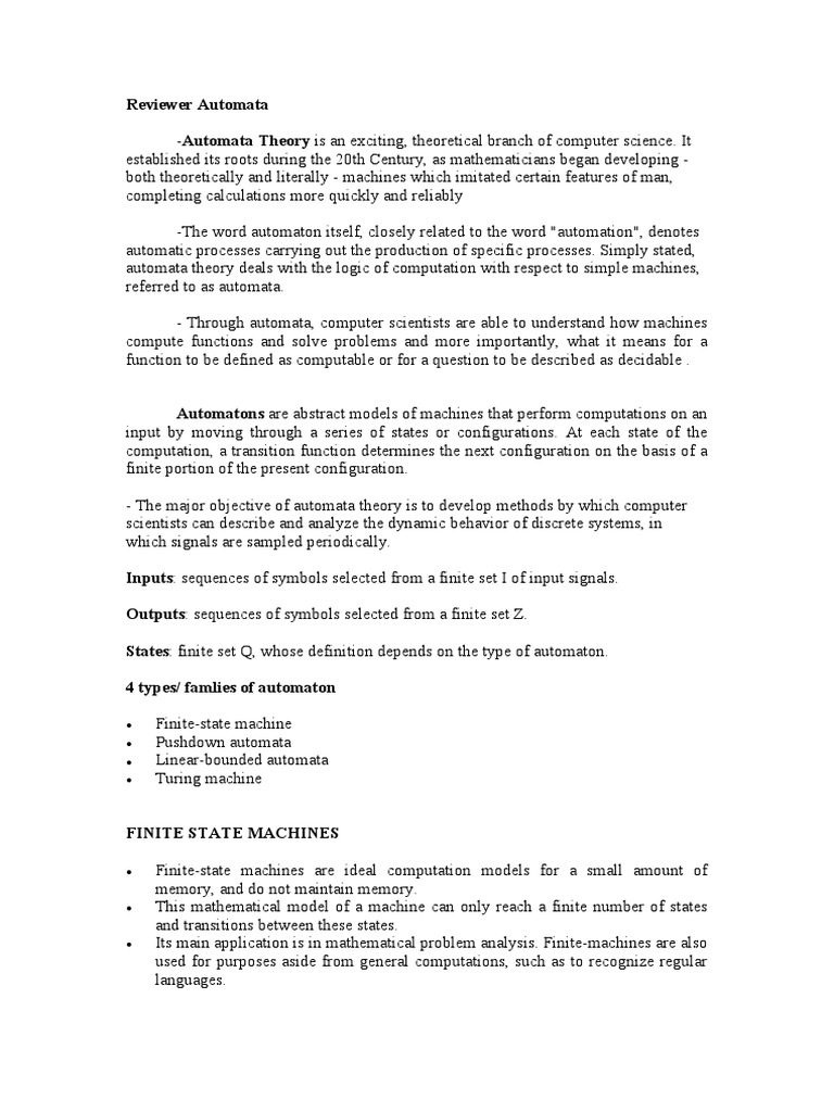 Reviewer Automata | PDF | Automata Theory | Theoretical Computer Science