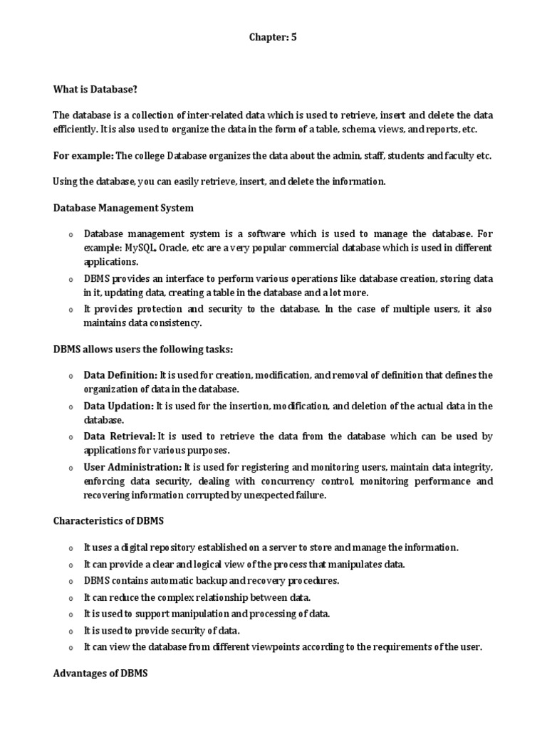 Chapter 5 - Part1 | PDF | Databases | Backup