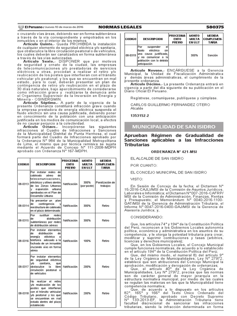 Gradualidad Multas Tributarias | PDF | Multa (pena) | Ley Pública