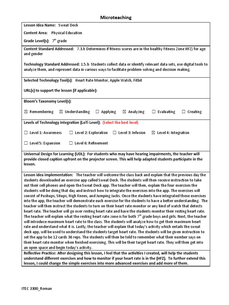 Microteaching Lesson Plan | PDF | Communication | Behavior Modification