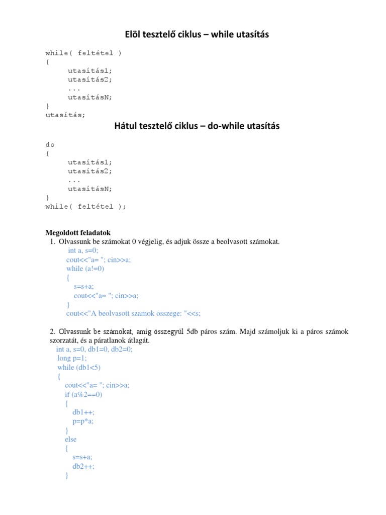 06while Es Do While | PDF