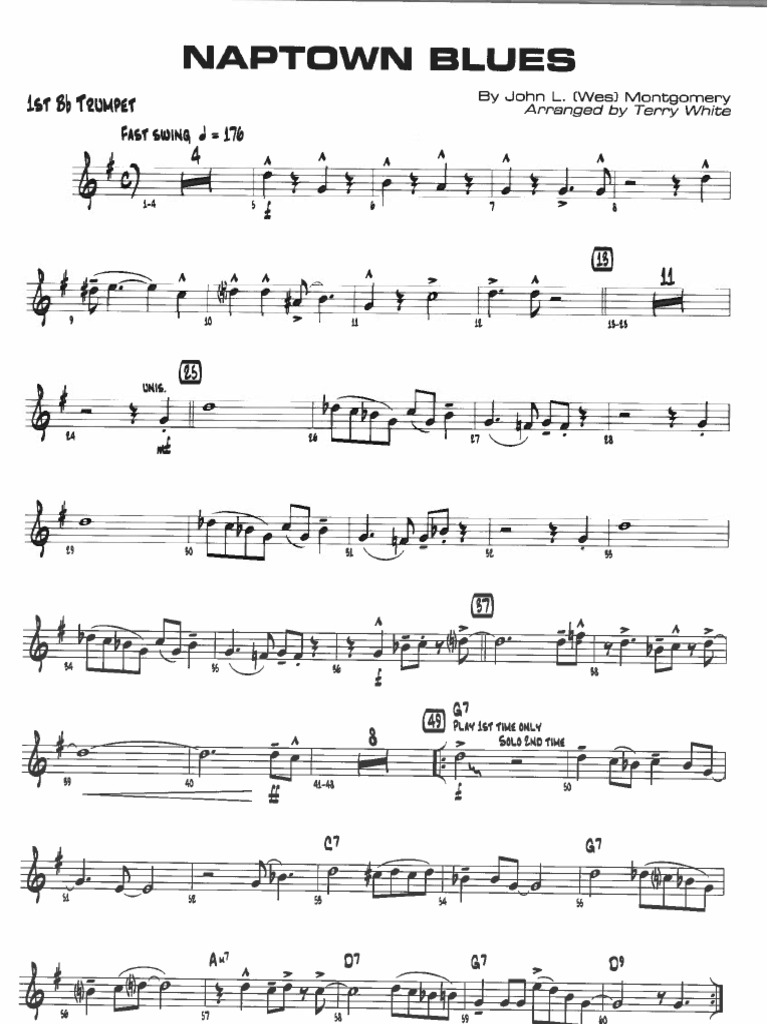 Hshjb Trumpet Naptown Blues 6pp Pdf