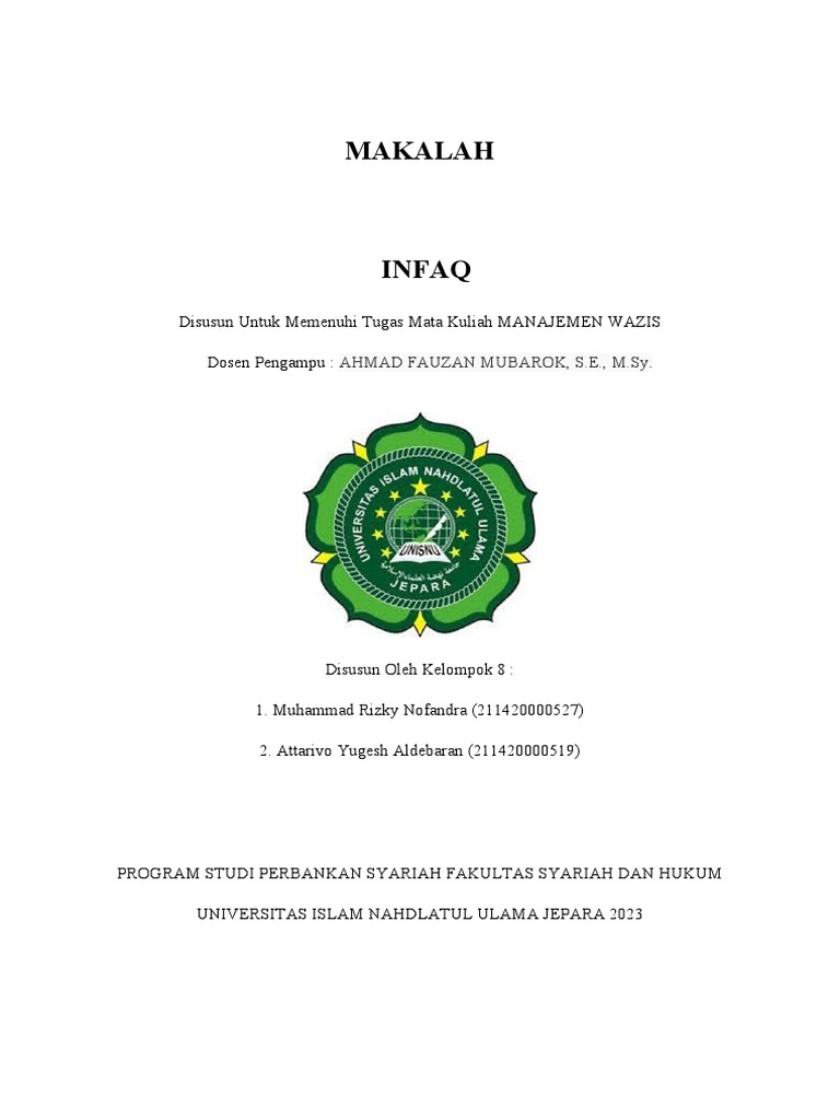 Makalah Infaq | PDF