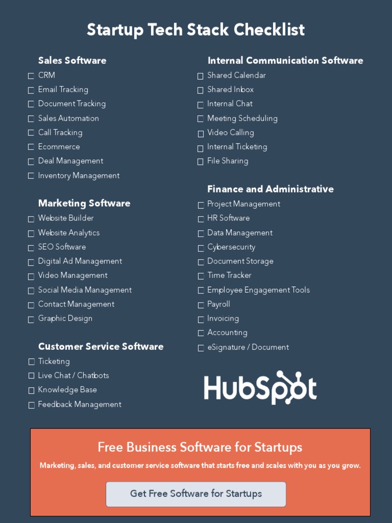 Tech Stack Checklist | PDF