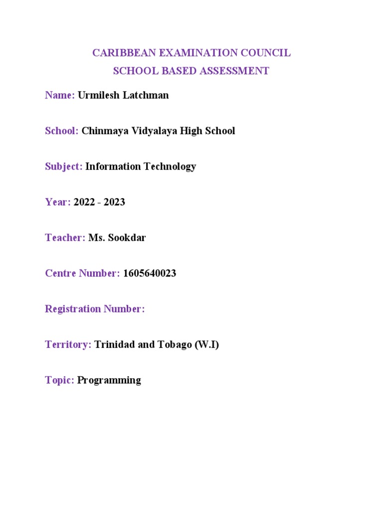 Caribbean Examination Council | Download Free PDF | Computer Keyboard ...