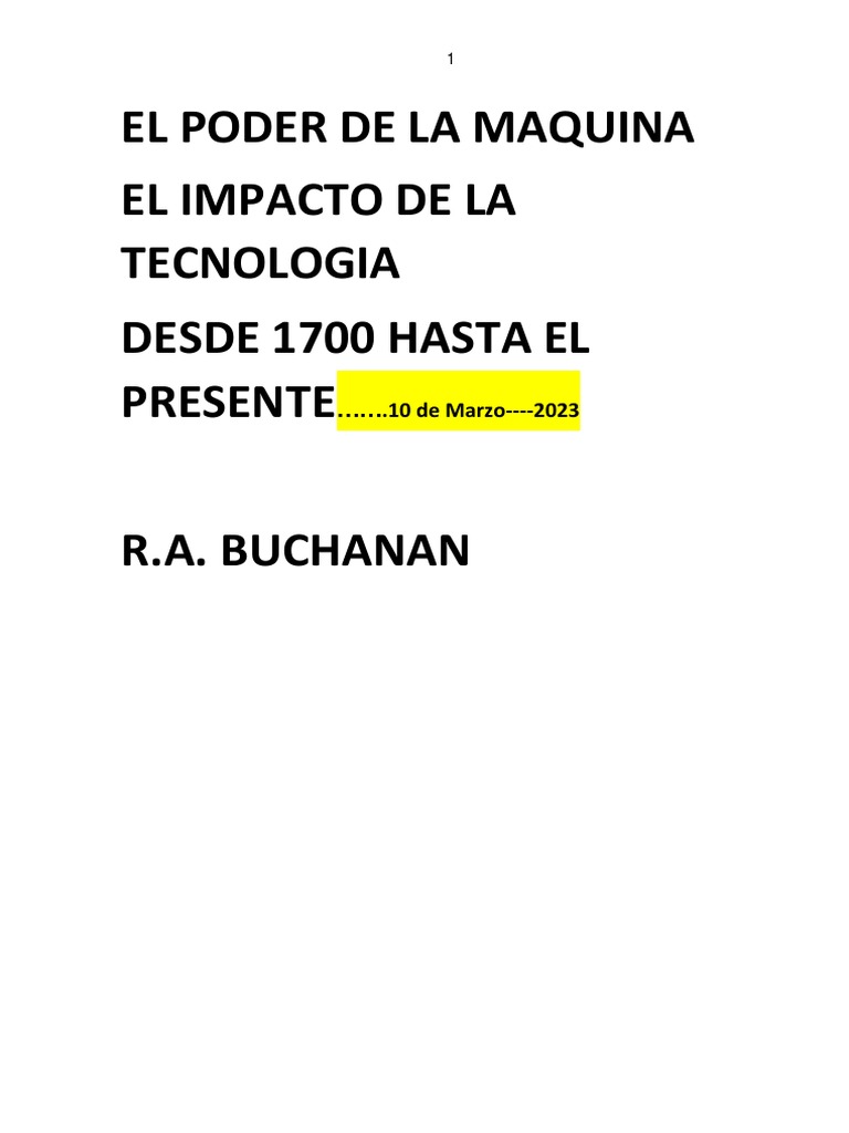 Libro - PODER DE LAS MAQUINAS 2023marzo PDF | PDF | Hierro | Agricultura