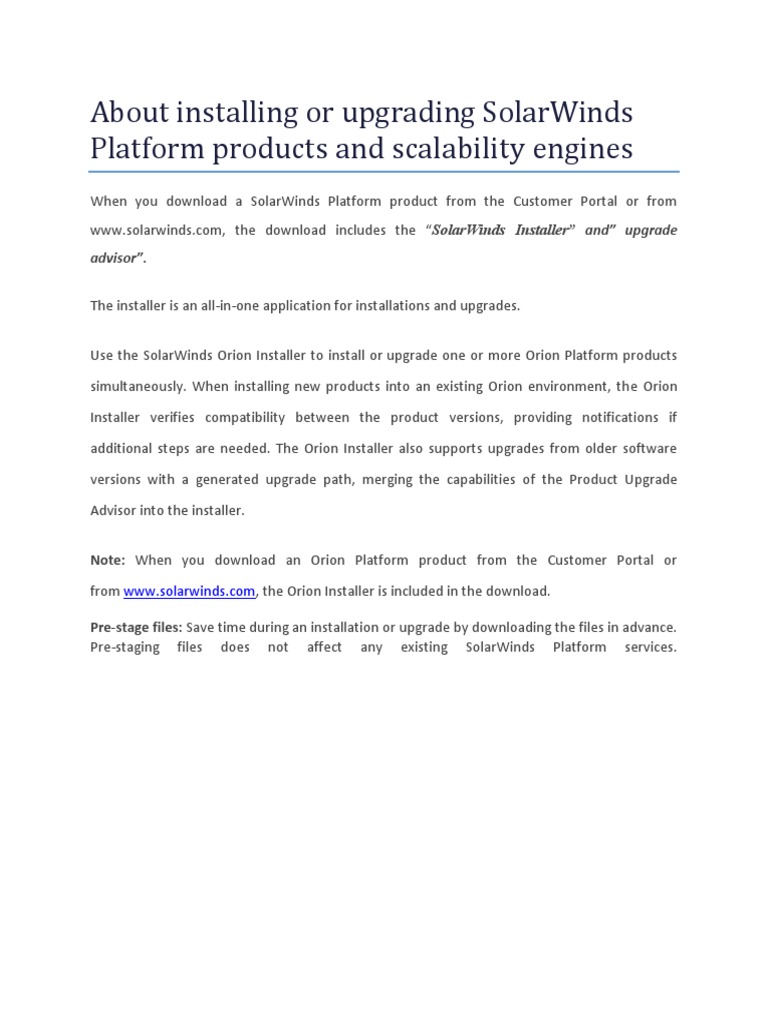 SolarWinds Platform Requirement PDF | PDF | Microsoft Sql Server ...