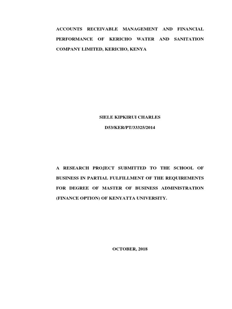 How KEWASCO's Accounts Receivable Management Affects Financial ...
