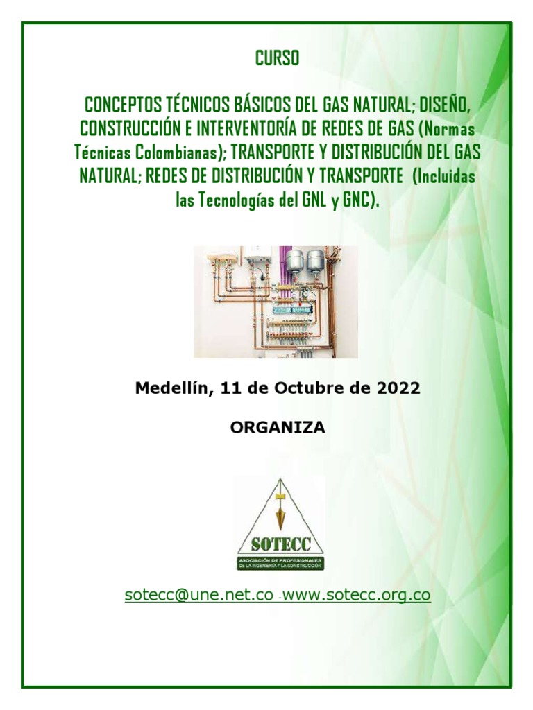 Curso Presencial Conceptos Técnicos Básicos Del Gas Natural - Diseño ...