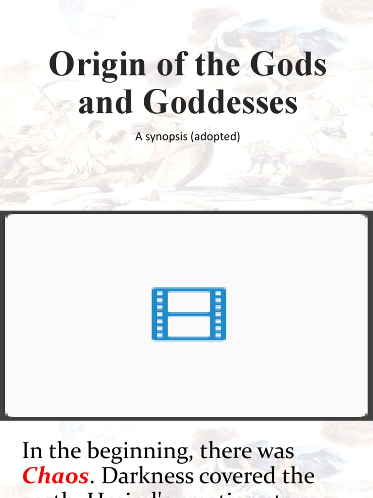 Origin of The Gods and Goddesses | PDF | Greek Gods | Greek Mythology