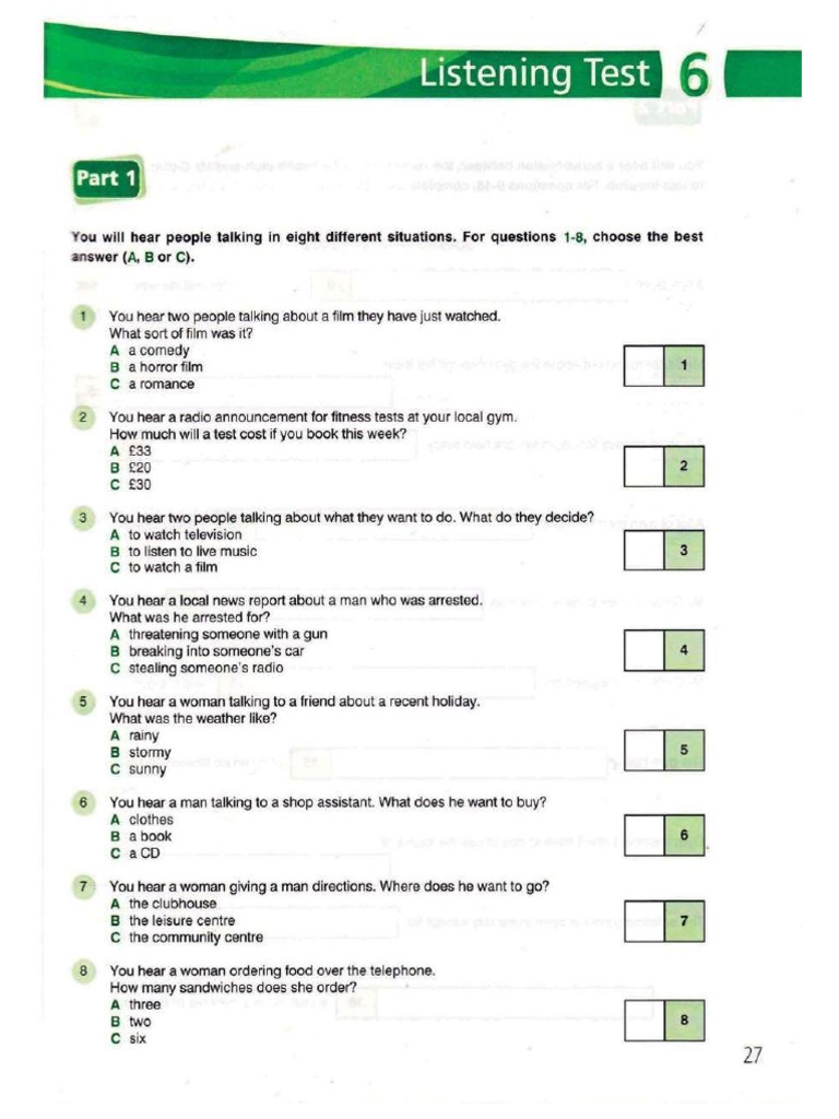 Test 6 Listening Pdf Pdf