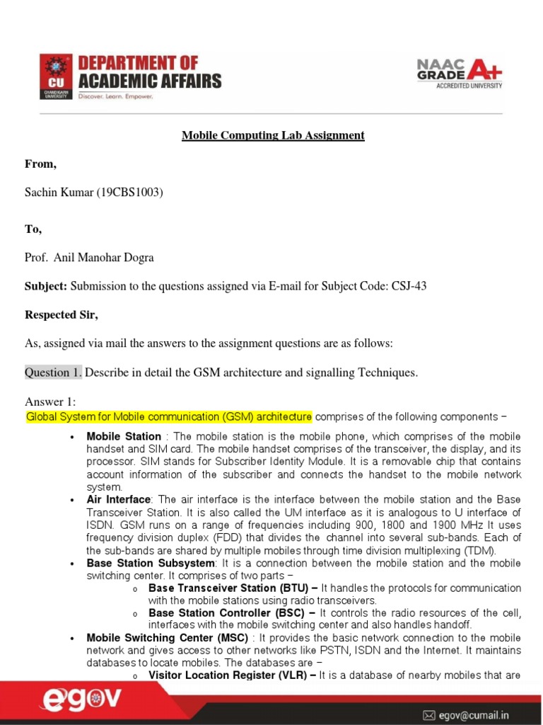 19CBS1003 - Mobile Computing - Lab | PDF | General Packet Radio Service ...