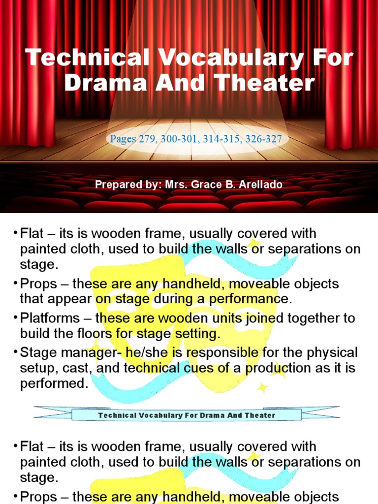 Drama and Theater Vocabulary Guide | PDF | Theatre | Actor