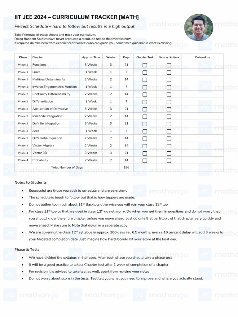 MathonGo JEE 2024 Year Long Planar - Mathematics PDF | PDF
