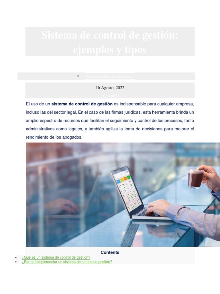 Sistema de Control de Gestión | PDF | Planificación estratégica ...