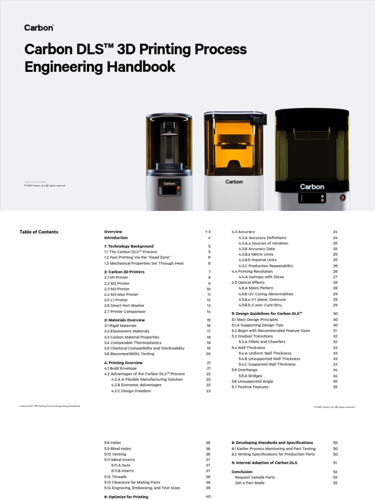 Carbon DLS™ 3D Printing Process Engineering Handbook: Updated 06.24. ...