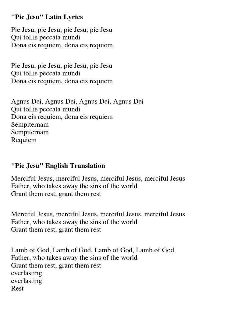 Pie Jesu PDF | PDF | Art