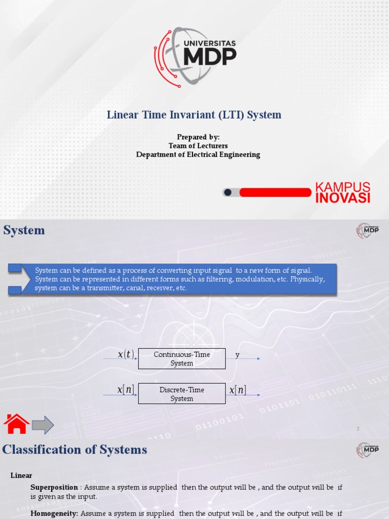 Linear Time Invariant System | PDF | Computer Science | Signal Processing