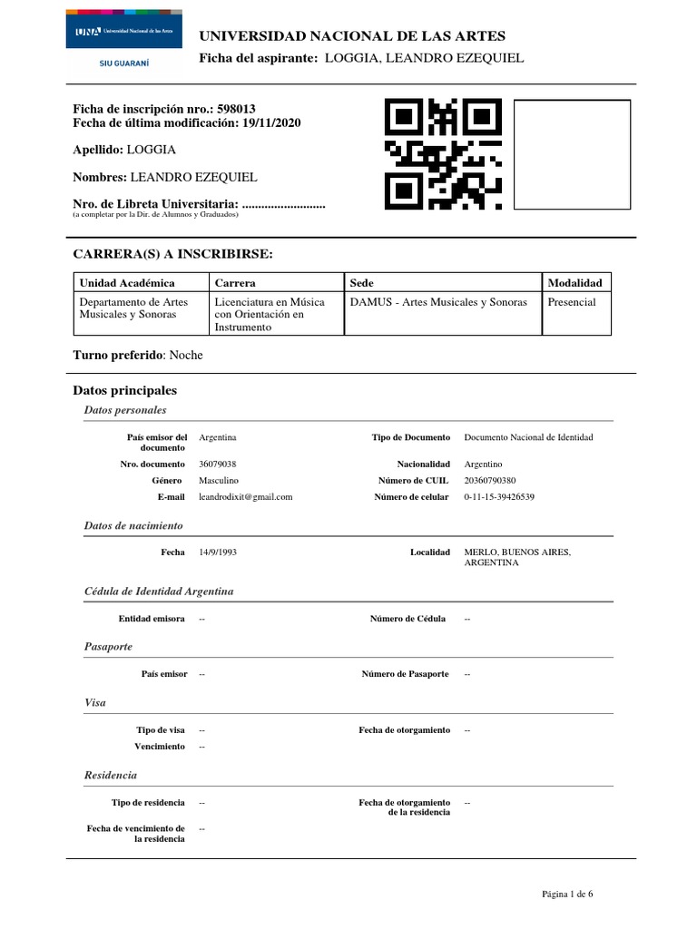 Preinscripcion Cino | PDF