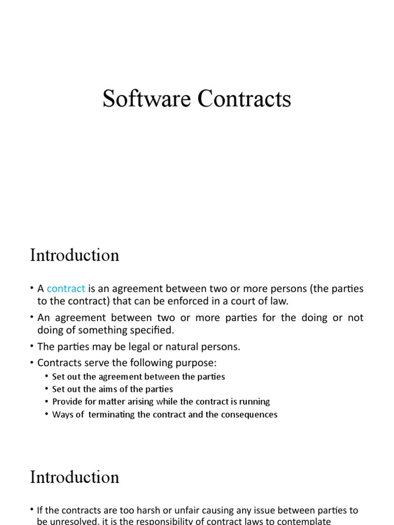 Software Contracts | PDF | License | Contractual Term