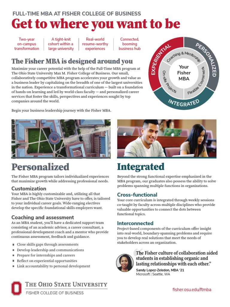 The Fisher MBA: A Two-Year Transformational Program Focusing on Hands ...
