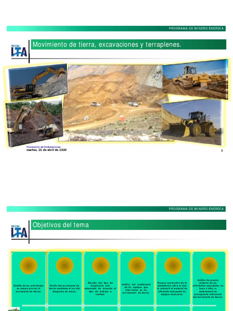 2.5 Movimiento de Tierra, Excavaciones y Terraplenes. - Planeación de ...