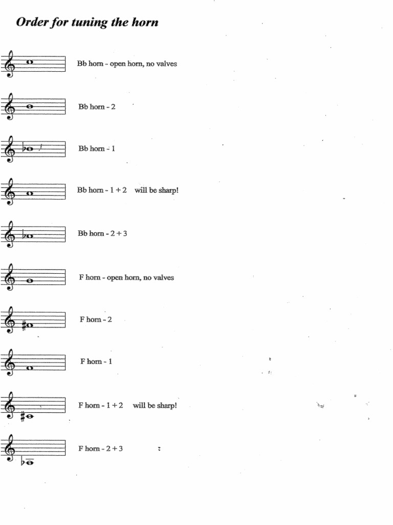 Tuning The Horn Pdf Pdf