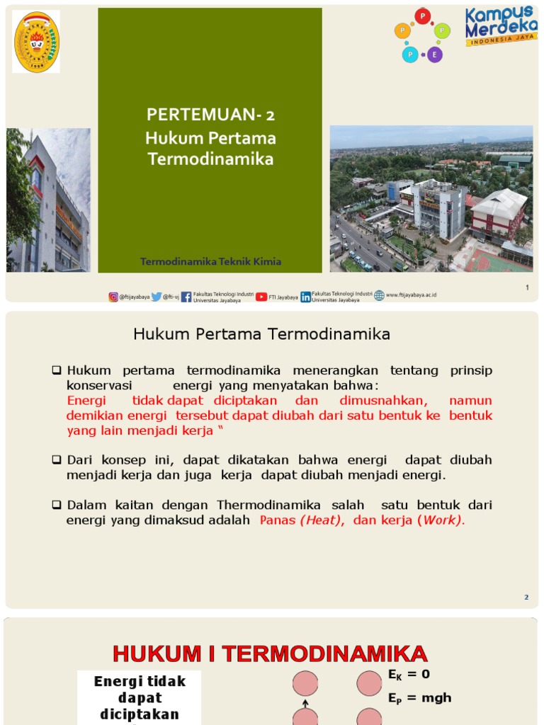 14556S1TKCE30432018 - Termodinamika Teknik Kimia - Pertemuan 2 - Materi Tambahan | PDF