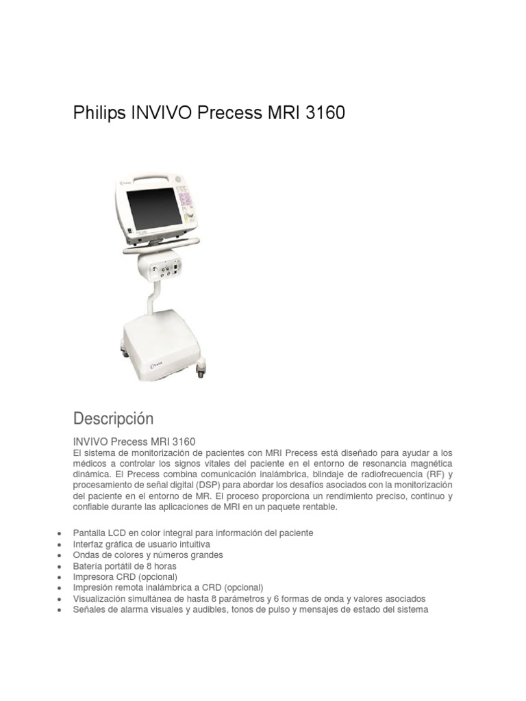Philips INVIVO Precess MRI 3160 | PDF