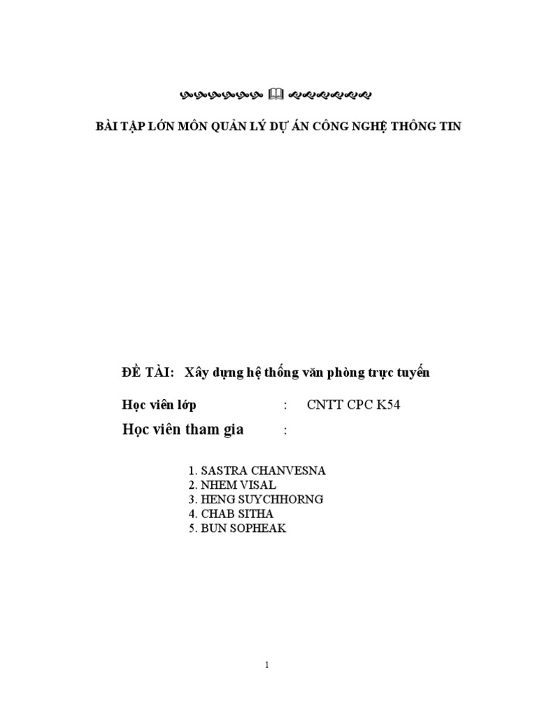 Bài tập lớn QLDA | PDF