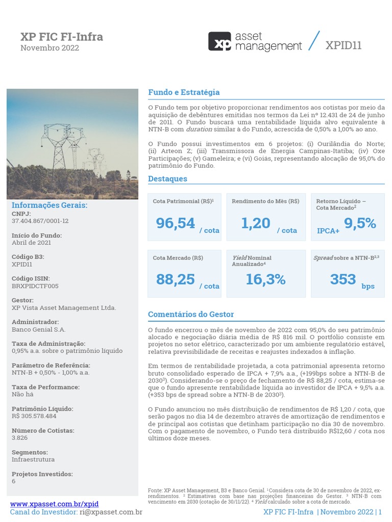 RelatÃ Rio XPID - Novembro 2022 | PDF | Economias | Mercados financeiros