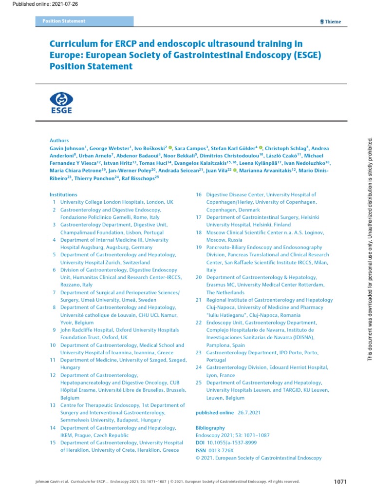 ERCP Curriculum | PDF | Gastroenterology | Simulation