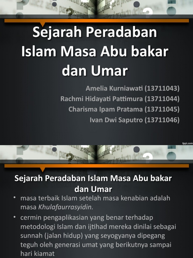 Sejarah Peradaban Islam Masa Abu Bakar Dan Umar | PDF