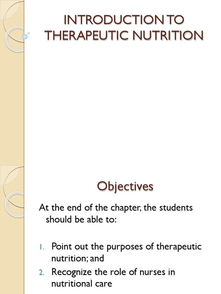 12 Introduction To Therapeutic Nutrition | PDF | Diet & Nutrition ...