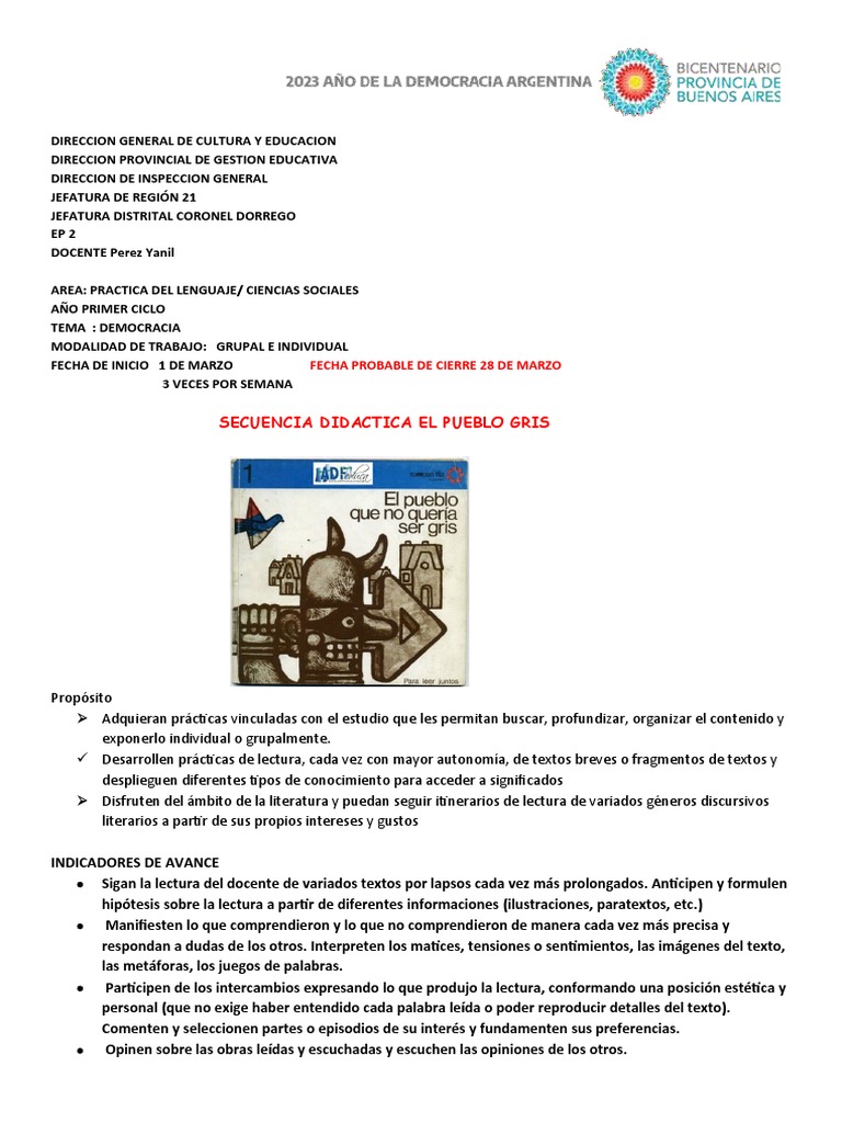 Secuencia La Ciudad Gris | PDF | Cuentos