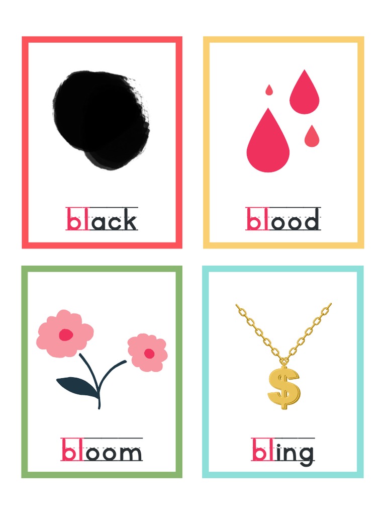 Bl Consonant Blend Flashcards | PDF
