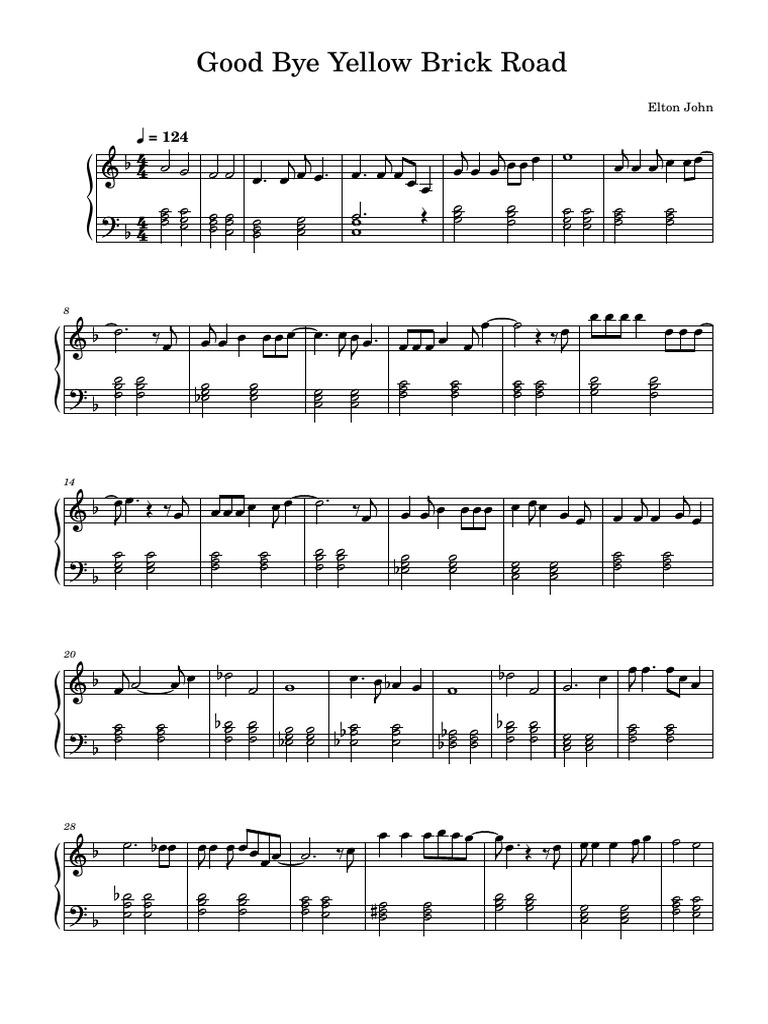 Good Bye Yellow Brick Road - Elton John | PDF