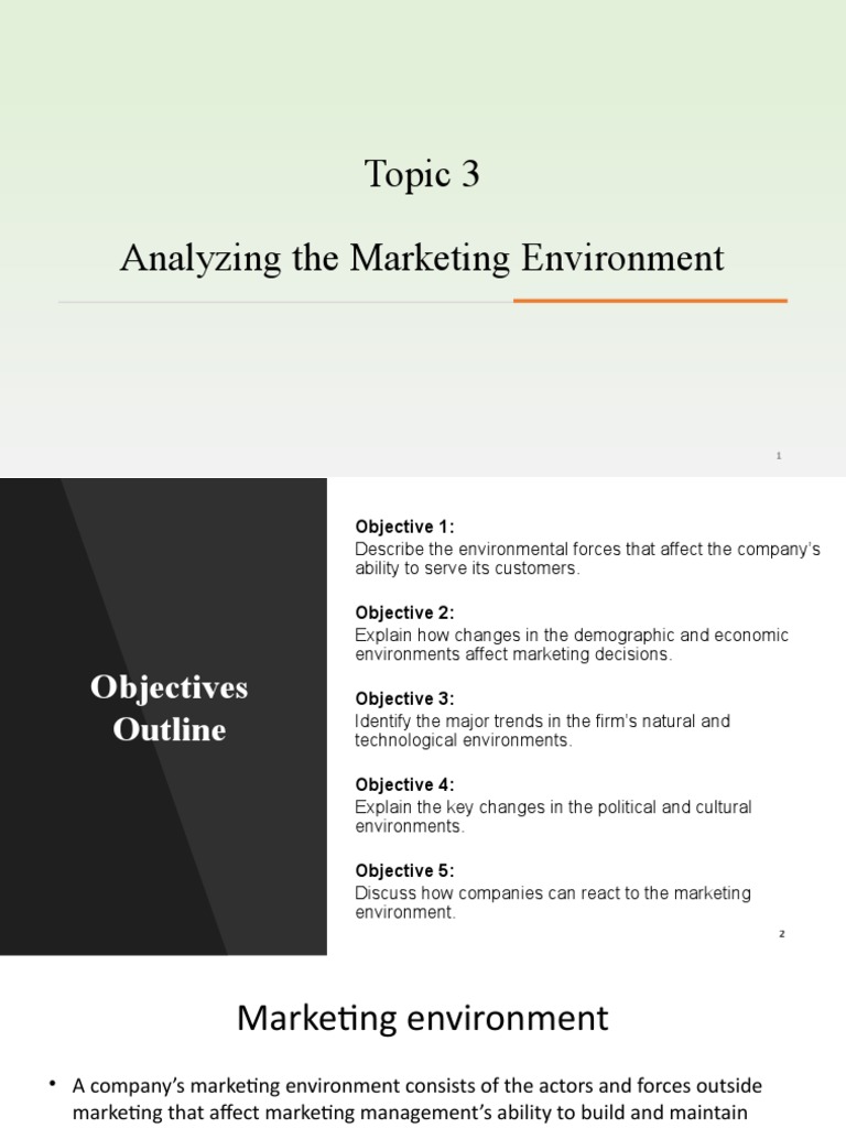 Topic 3 Analyzing The Marketing Environment Download Free Pdf