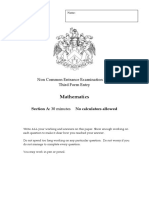 MidYIS Year 8 Practice Test | PDF | Mathematics
