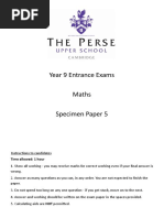 Year 8 Maths Test - Yearly Exam - Questions | PDF | Area | Mathematics