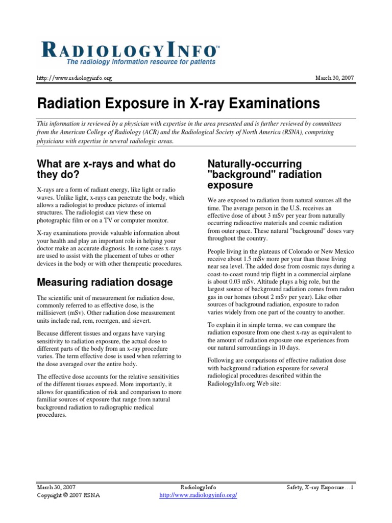 Radiology Info | PDF | Ct Scan | Radiology