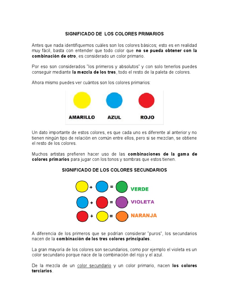 Colores Primarios | PDF | Arte