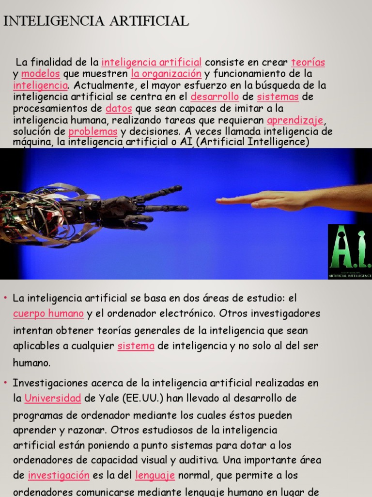 EXPOSICION Inteligencia Artificial | PDF | Inteligencia (IA) y semántica | Inteligencia artificial