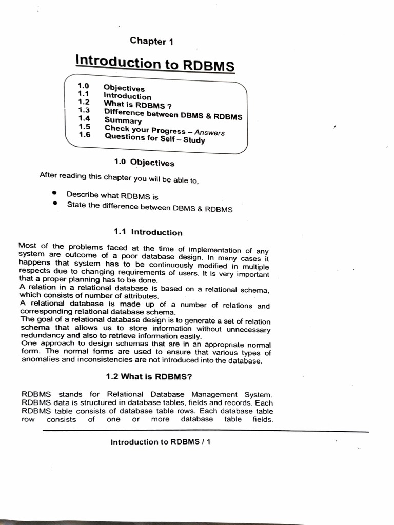 Introduction to Relational Database Management Systems (RDBMS | PDF | Relational Database ...