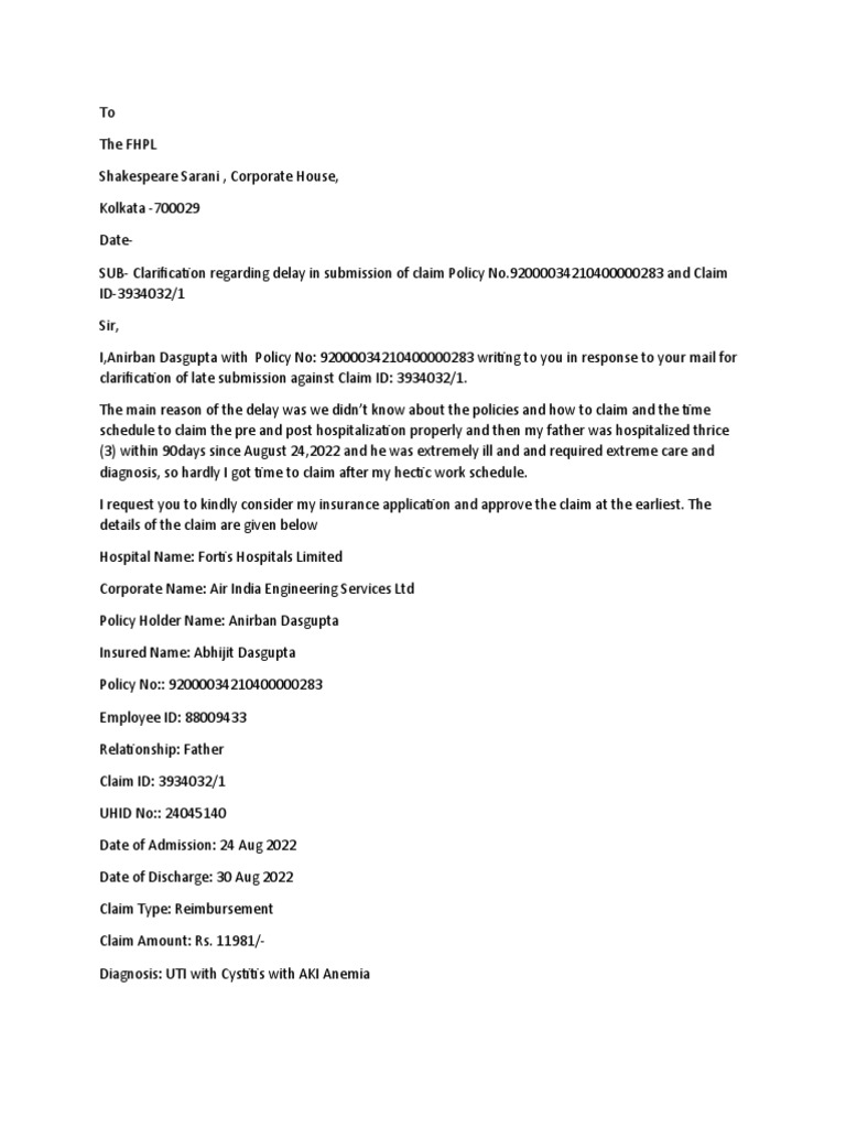 Clarification For Late Submission | PDF